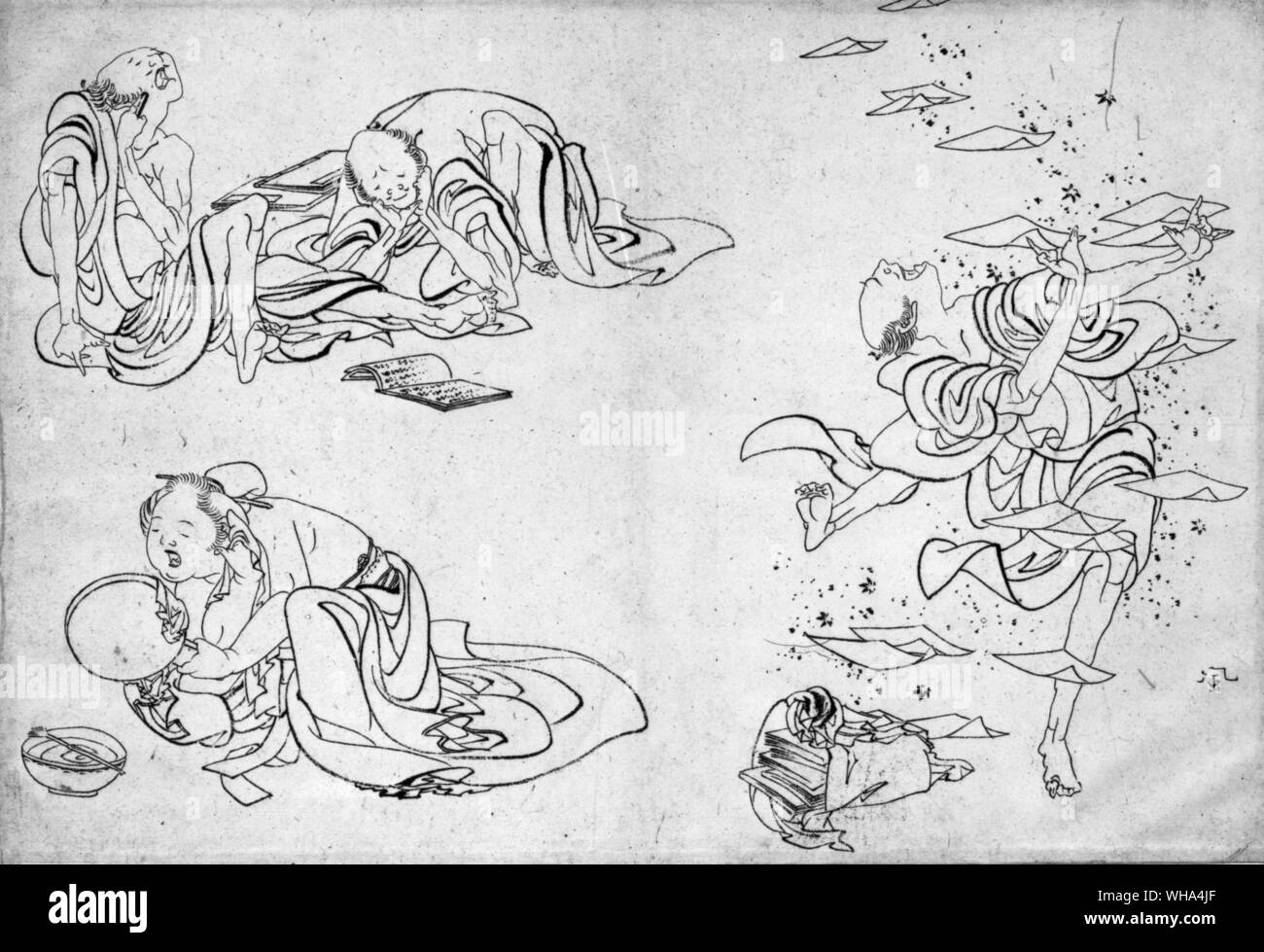 Hokusai . The mad Poet Stock Photo - Alamy