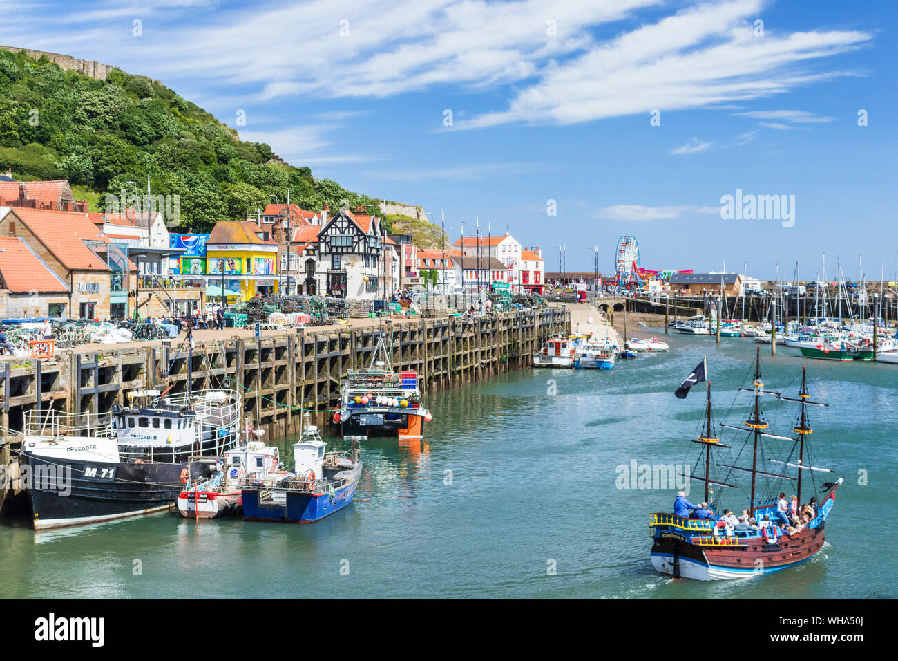 Tourist boat trips from Scarborough harbour in South Bay, Scarborough ...