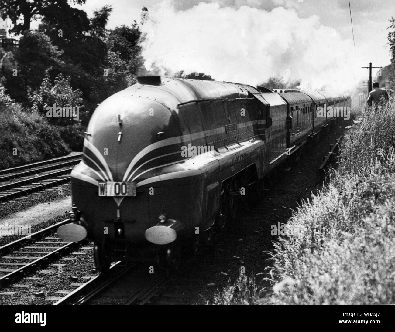 Coronation Scot. at speed 1937 Stock Photo - Alamy