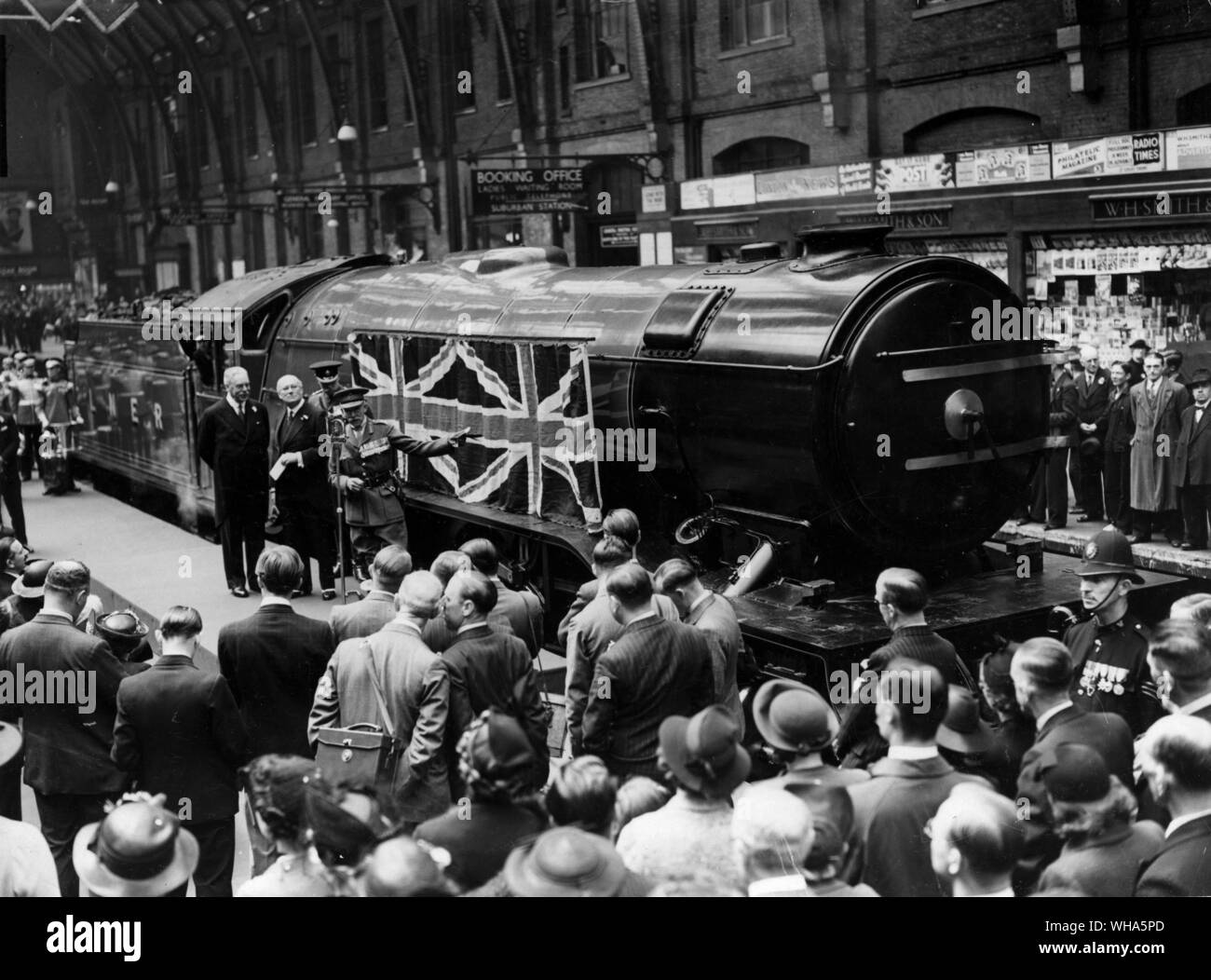The Coldstreamer at Kings Cross being named by Major General Sir Cecil ...