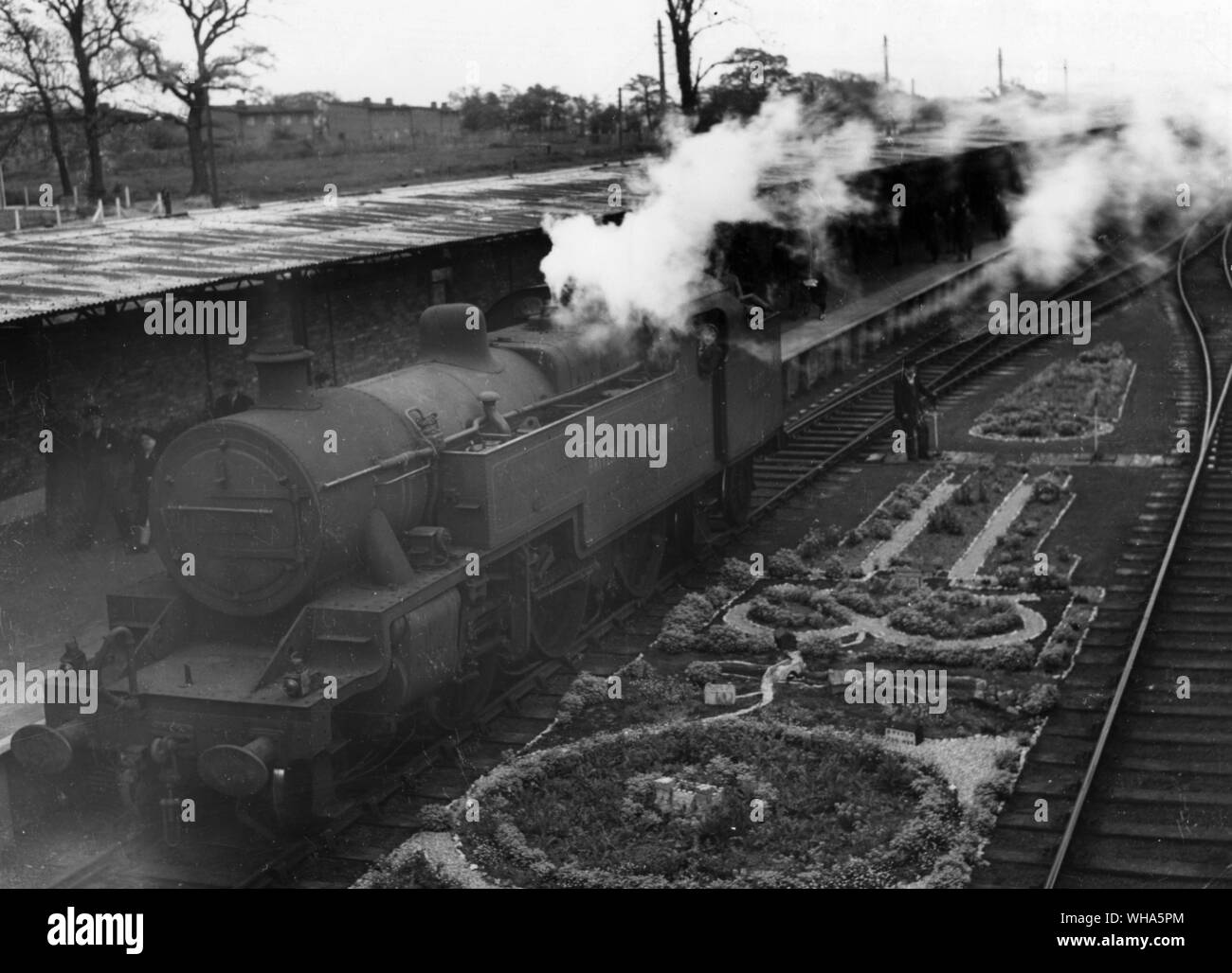 Cold Meece Station staffordshire. Station Masters garden Stock Photo ...