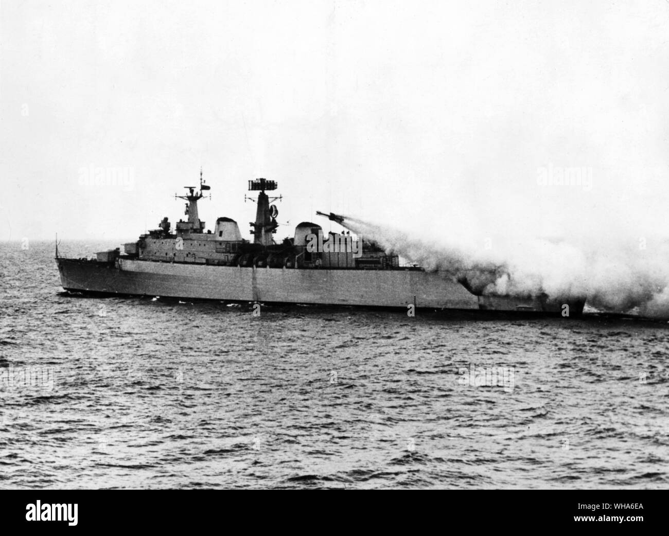 Seaslug firings from HMS Kent in the Philippines. December 1964 Stock ...