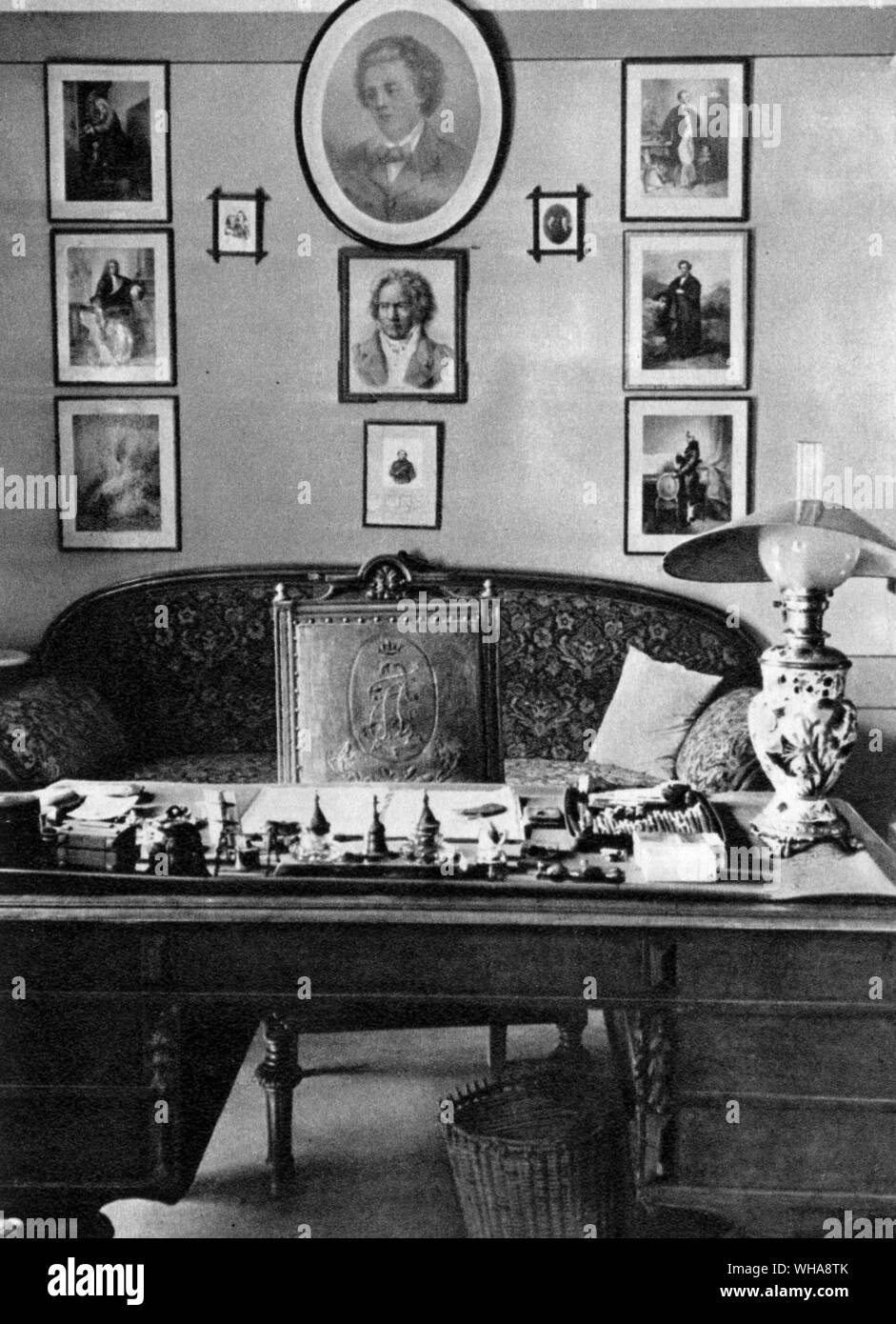 Tchaikovsky's writing table. Klin Stock Photo - Alamy