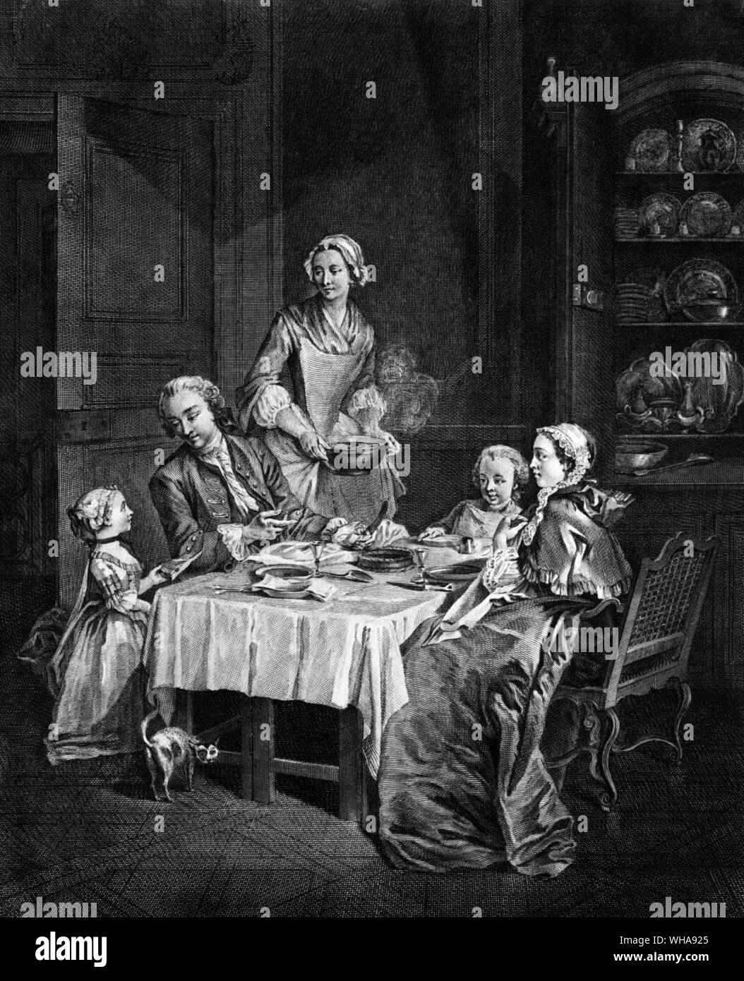 Family supper. Le Gateau des Roys. The Kings Cake by Canot Stock Photo ...