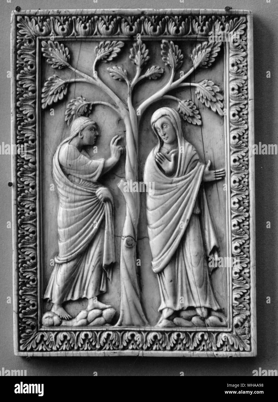 The Annunciation. Ivory Book Cover Stock Photo - Alamy