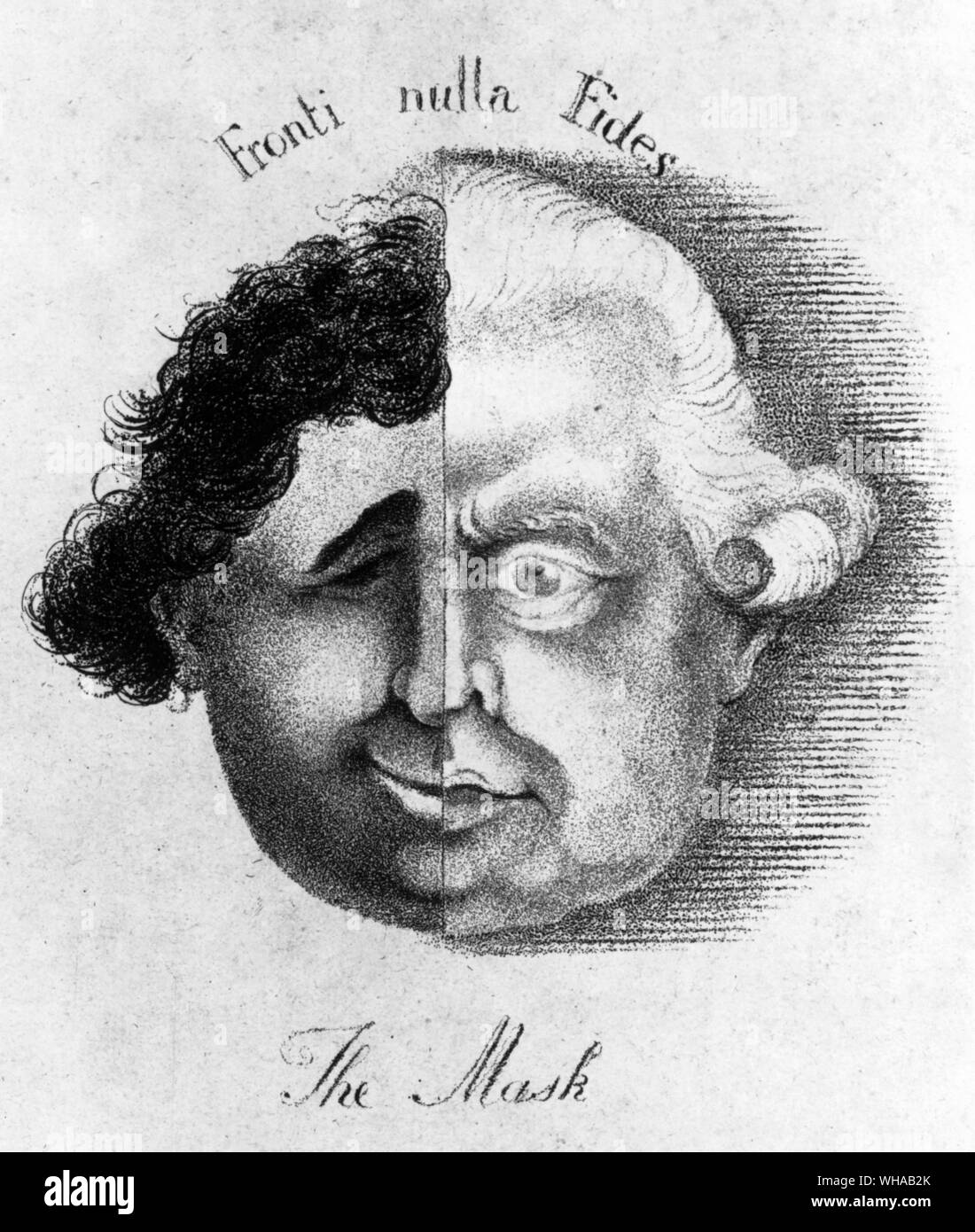 Fronti Nulla Fides. The Mask. 21st May 1783 Stock Photo - Alamy