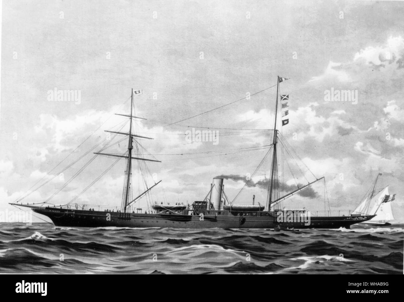 L'Eros. Steel Yacht 1884 of Baron de Rothschild Stock Photo - Alamy