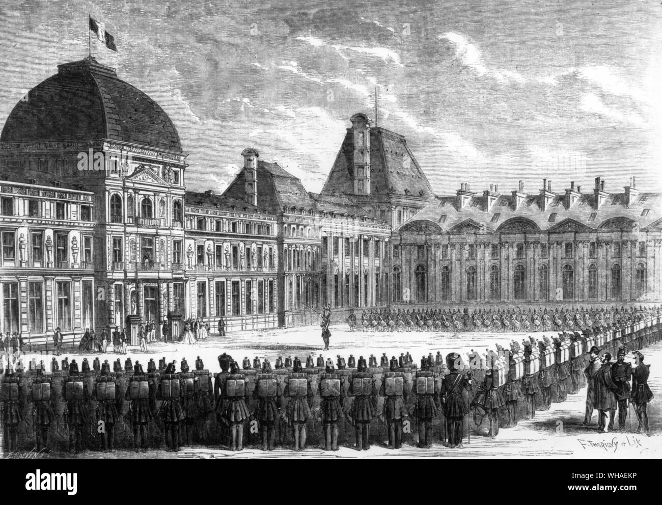 The ceremony at the Tuileires Palace on the first day of the year (the ...
