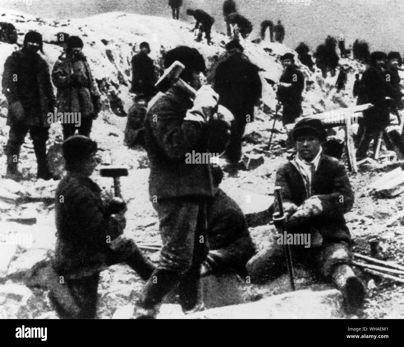 Russian labour camp Black and White Stock Photos & Images - Alamy