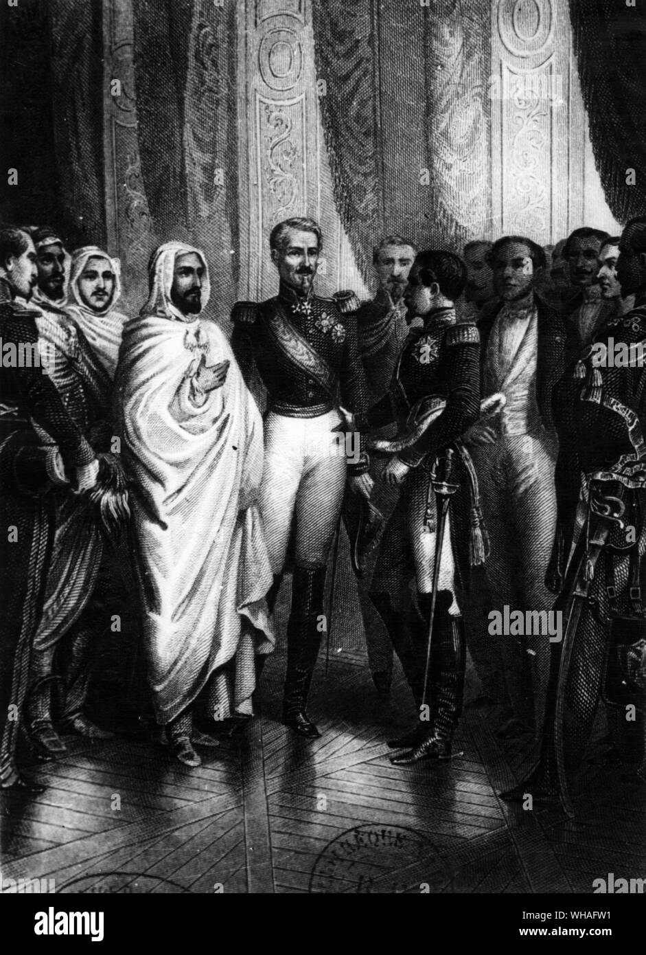 Reception for Abd al Kadir at St Cloud Palace during the Second Empire ...