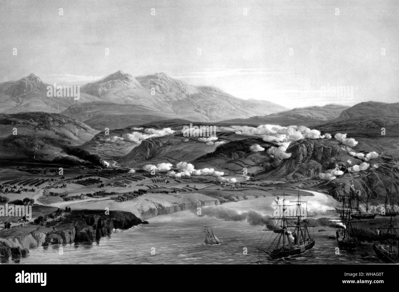 The Battle of Alma from the Sea by William Simpson from a sketch by ...