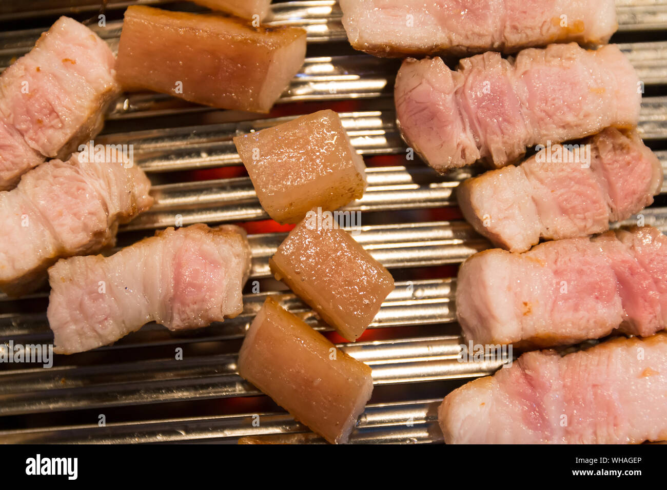 korean style pork bbq, Samgyupsal Stock Photo - Alamy