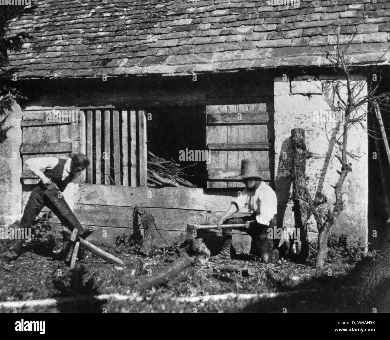 Fox Talbot calotype The Woodcutters Stock Photo - Alamy