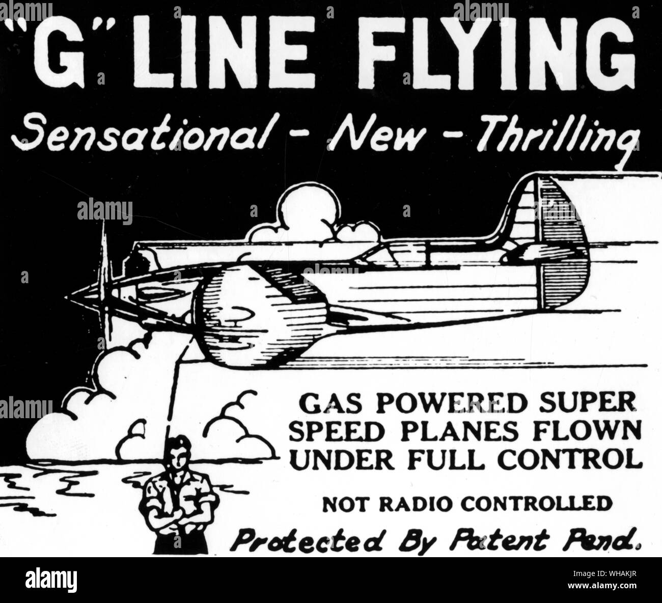 How Victor Stanzel advertised his novel control line model planes Stock ...