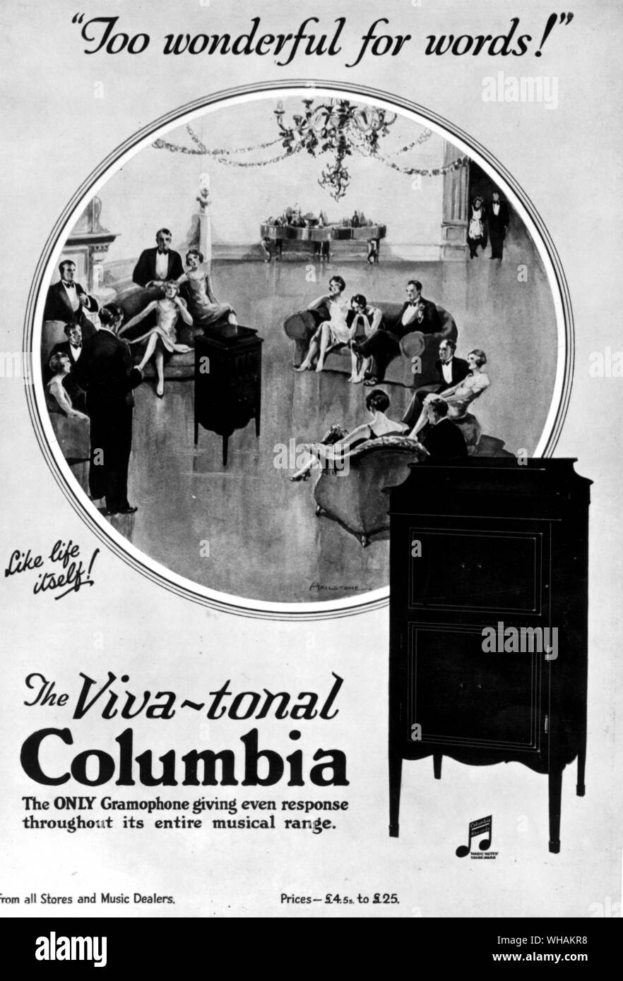 Illustrated London News. Christmas 1926. Gramophone Stock Photo - Alamy