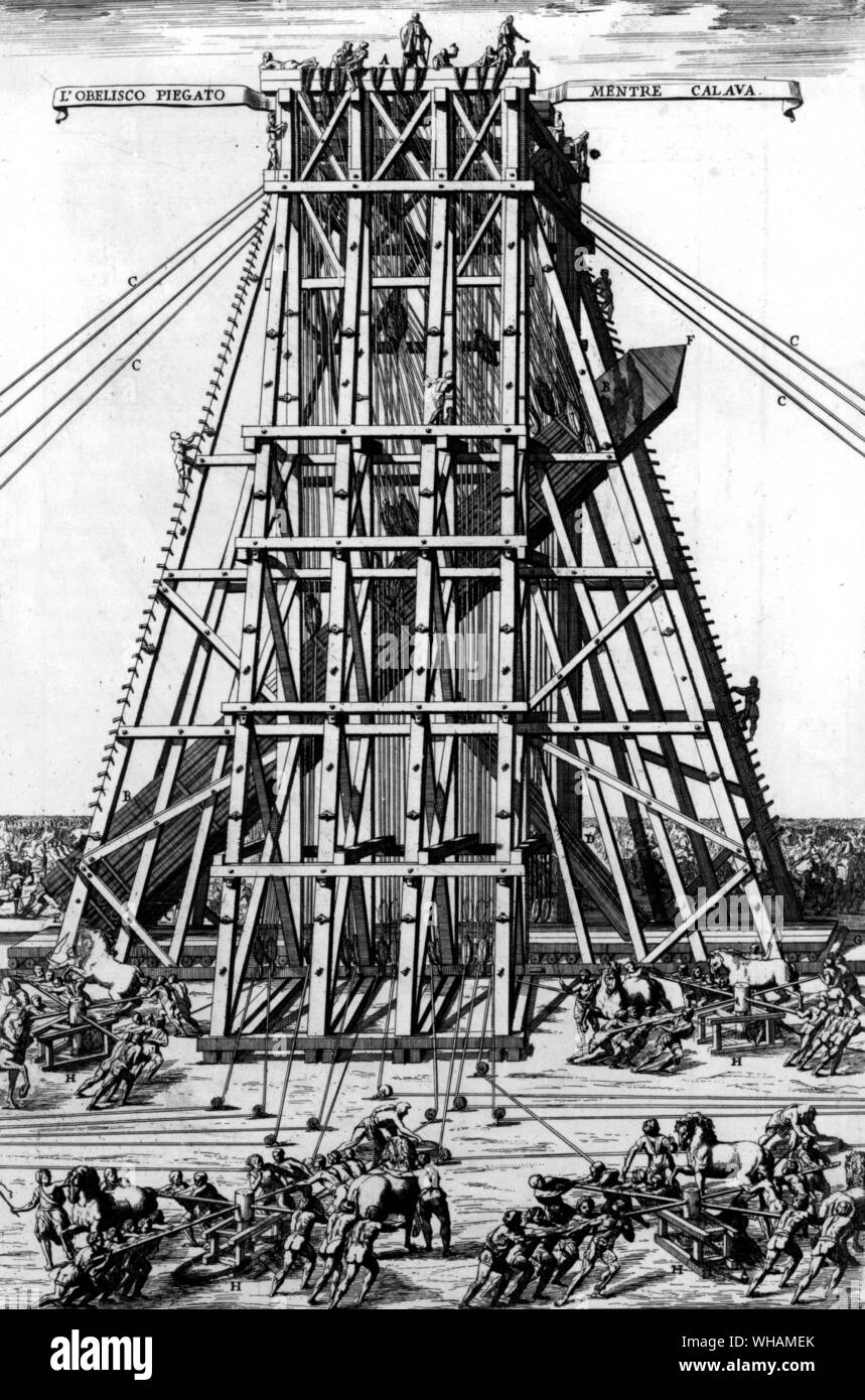 Domenico Fontana's 'castello' the huge timber framework in which he ...