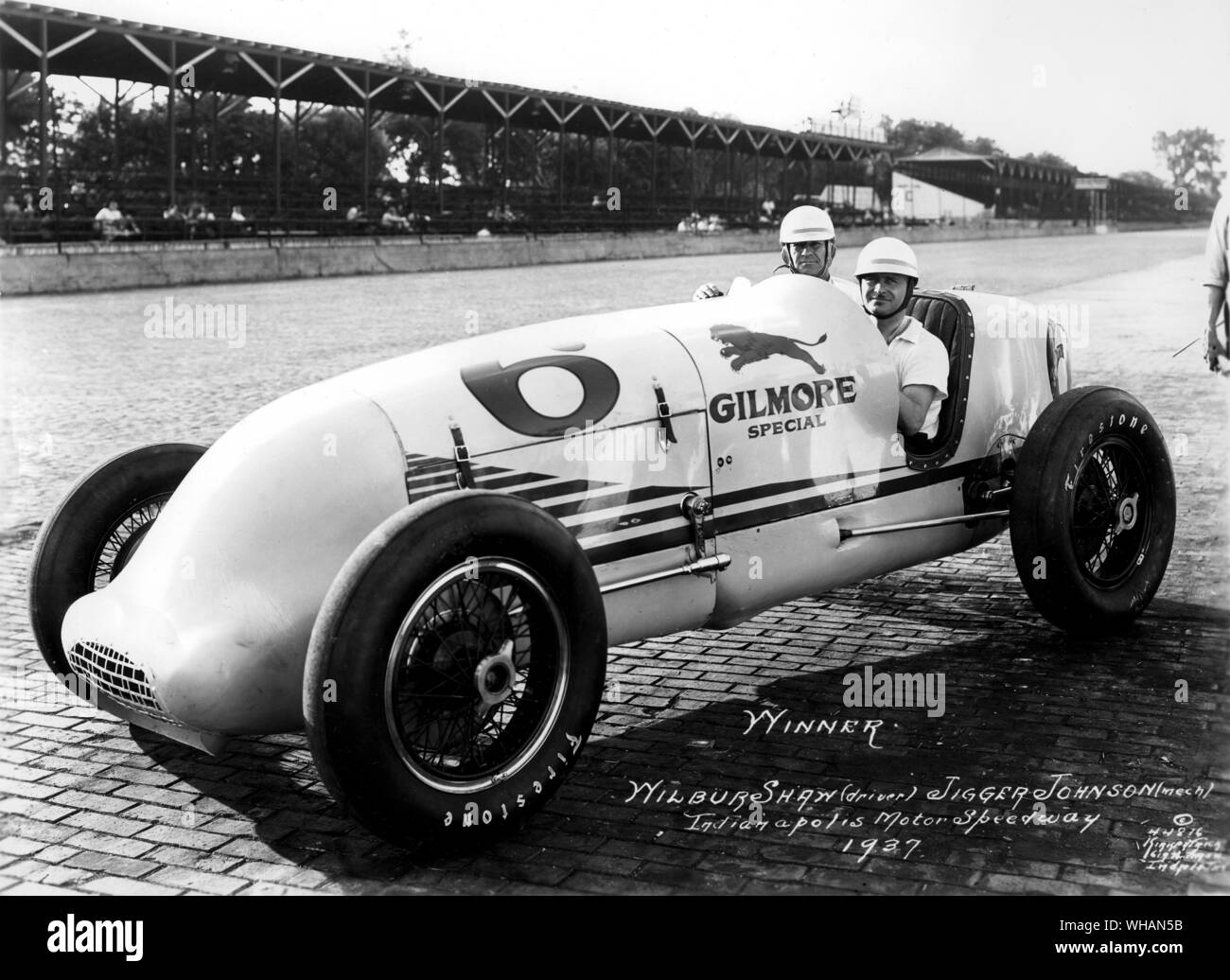 Wilbur Shaw 1937 Gilmore Special Indianapolis Motor Speedway. Warren ...