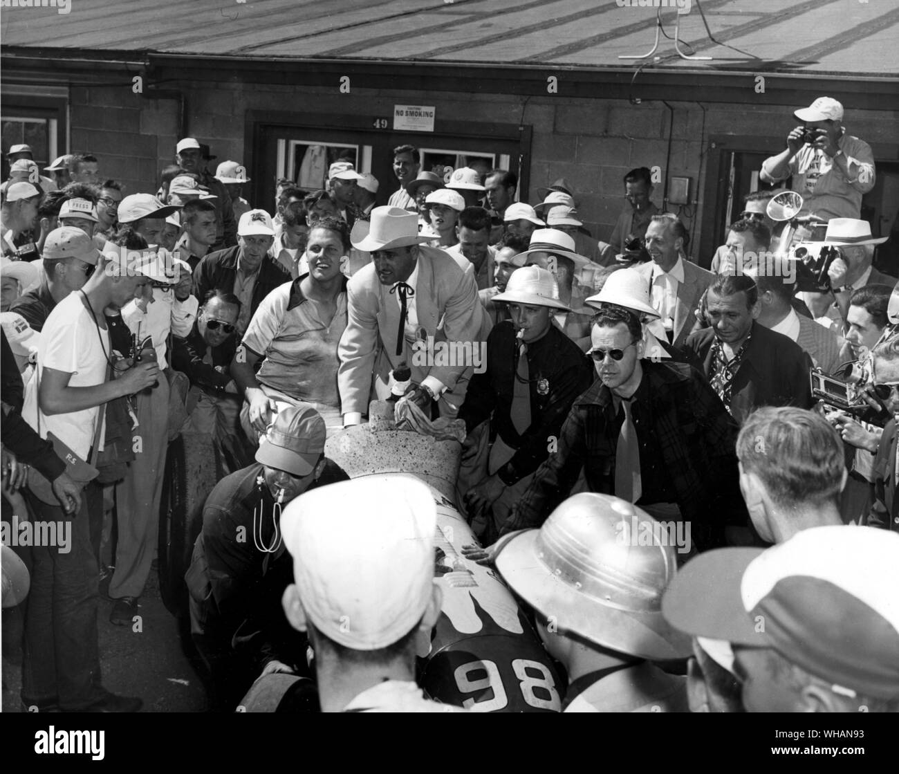 Troy Ruttman and car owner in 1952 Stock Photo - Alamy