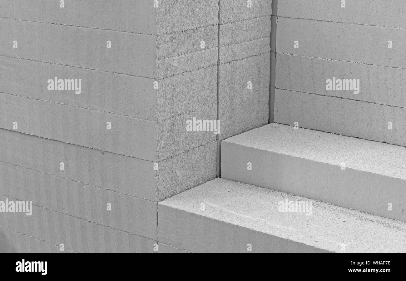 Gas concrete blocks. Cement blocks. Background of cement blocks Stock ...