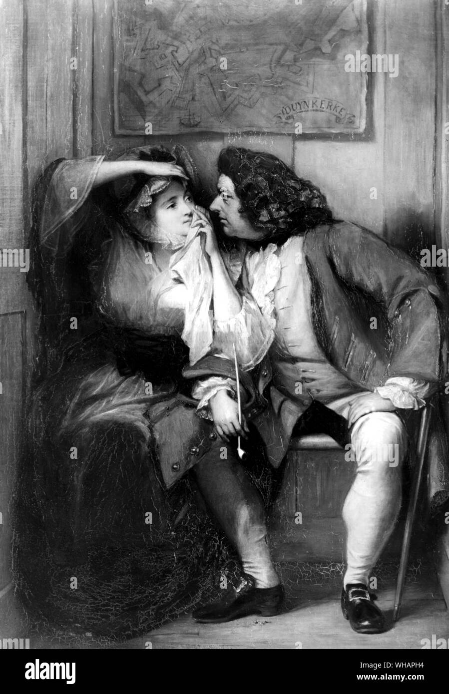 Uncle Toby and Widow Wadman. Widow Wadman has something in her eye ...