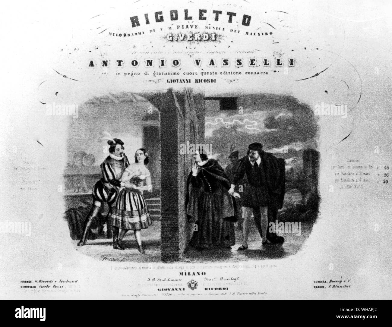 Verdi poster Black and White Stock Photos & Images - Alamy