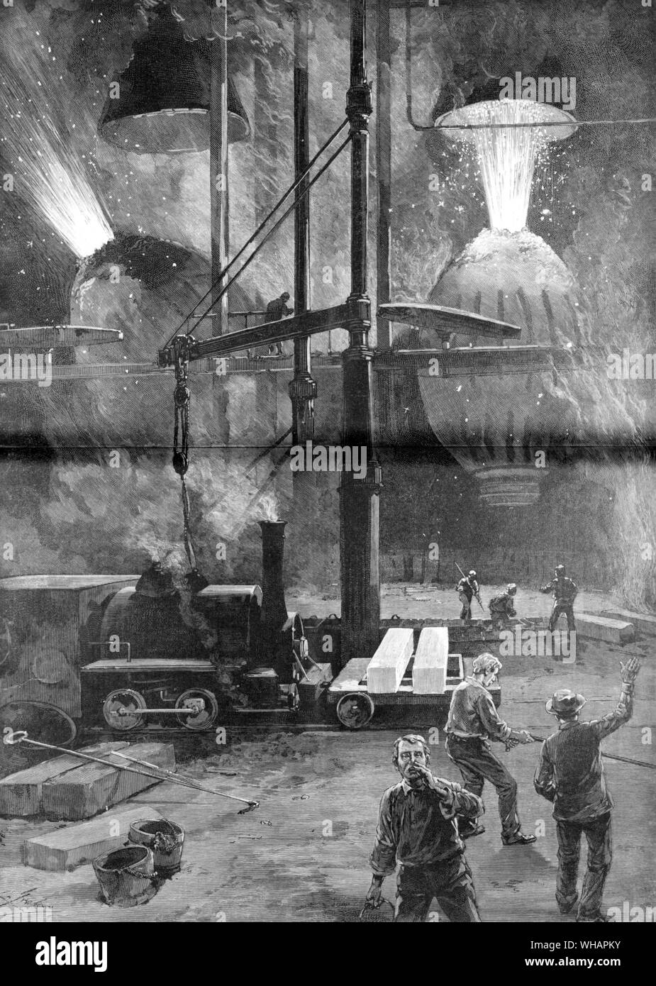 Making Steel By The Bessemer Process 1886 Englishmen Sir Henry