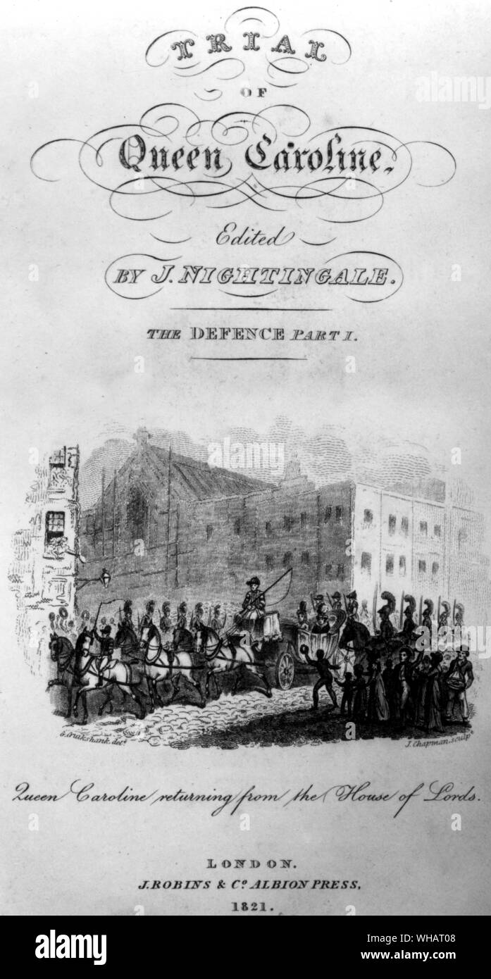 The Trial of Queen Caroline. The Defence. Queen Caroline returning from ...