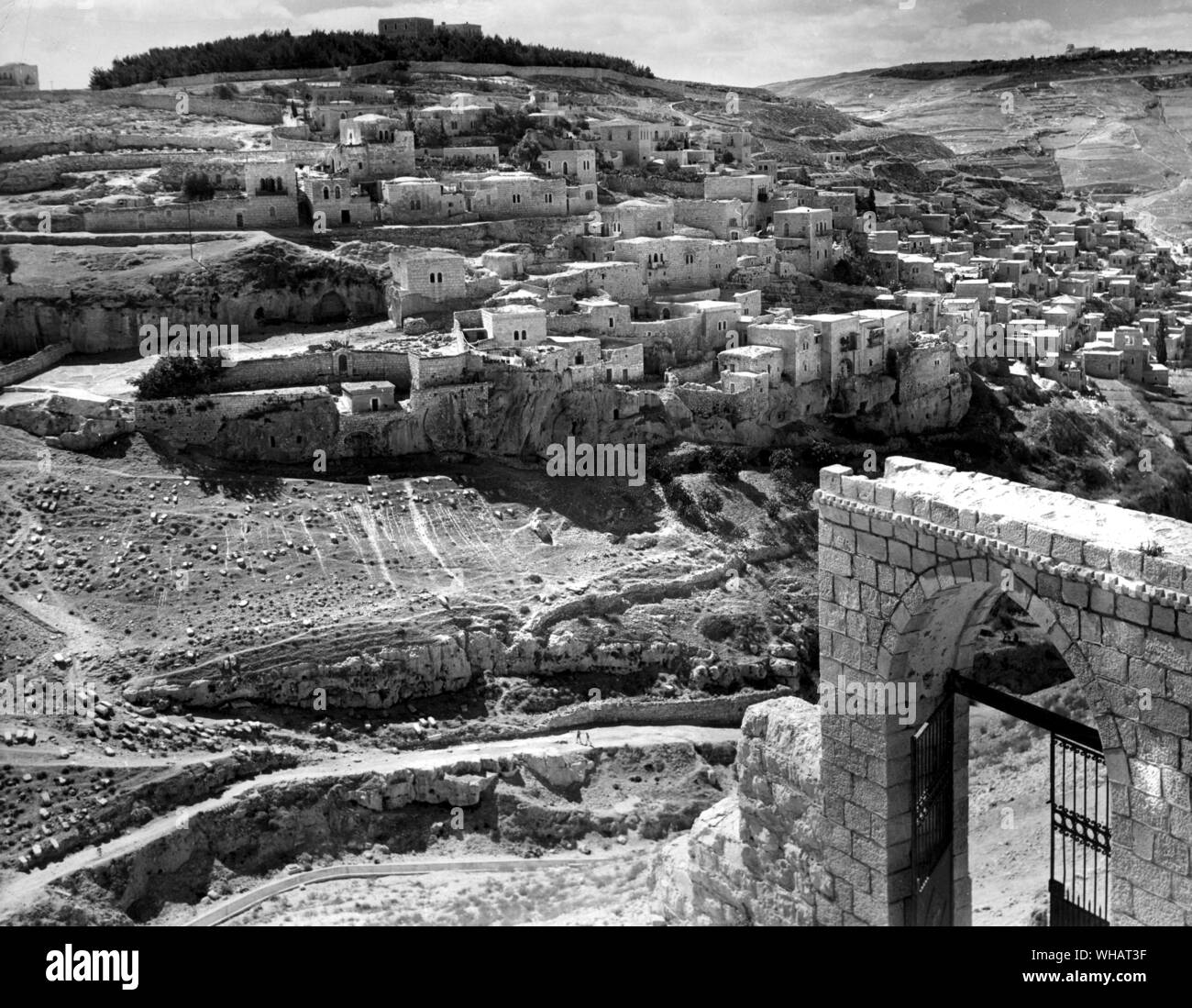 Continuing down the valley of the Kedron, to the left we observe the ...