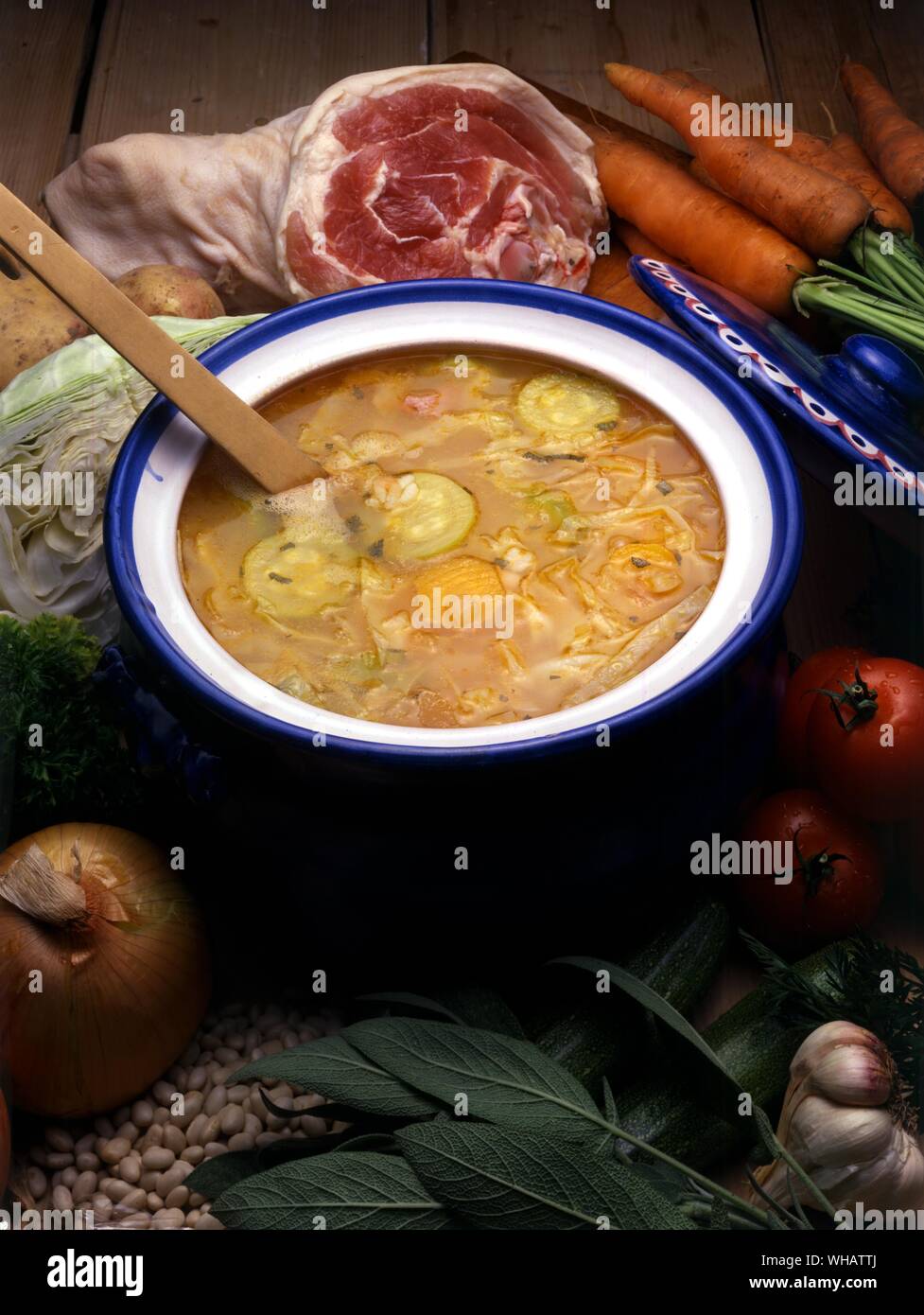 Italian Cooking By Robin Howe. . Minestrone Milanese Stock Photo - Alamy