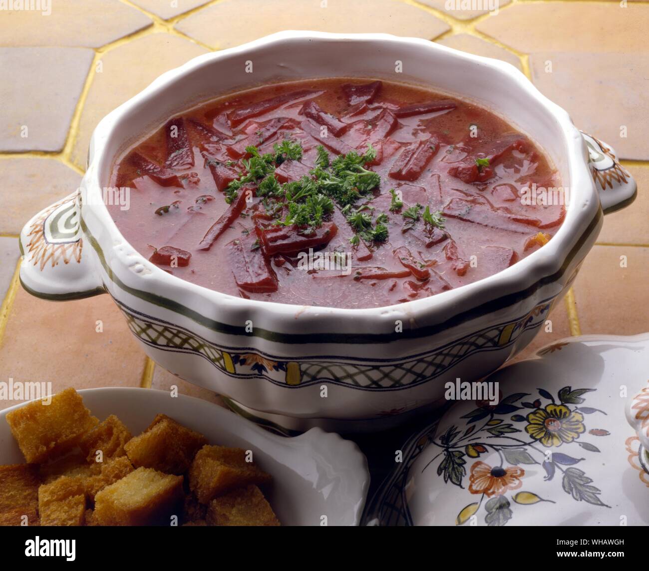 French Recipes By Jill Pound-Corner.. . . Soup Stock Photo - Alamy