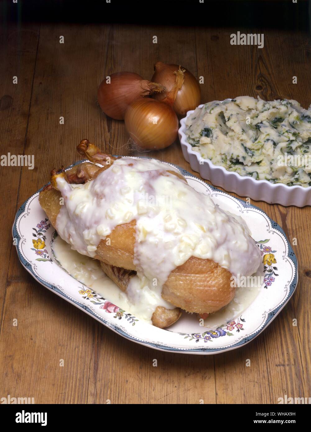 Manx salt duck with onion sauce Stock Photo - Alamy