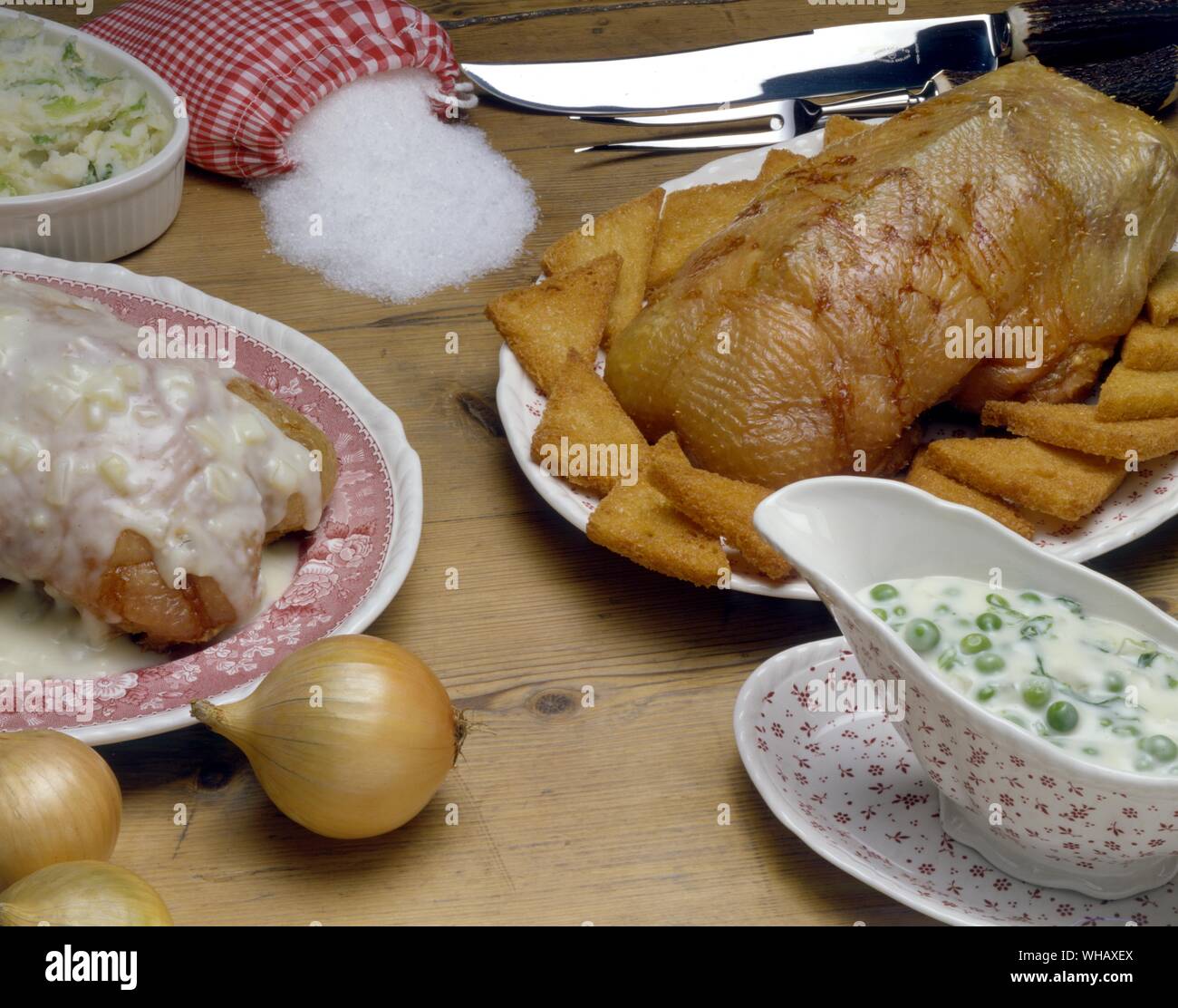 poultry and game. Manx Salt Duck with Onion Sauce. and. Roast Duckling ...