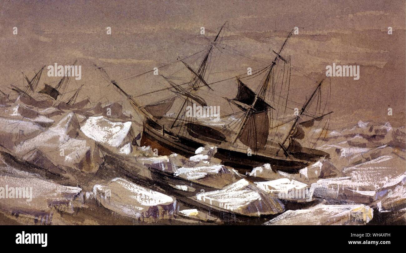 A gale in the pack, 20 July 1842, by John E Davis Stock Photo - Alamy