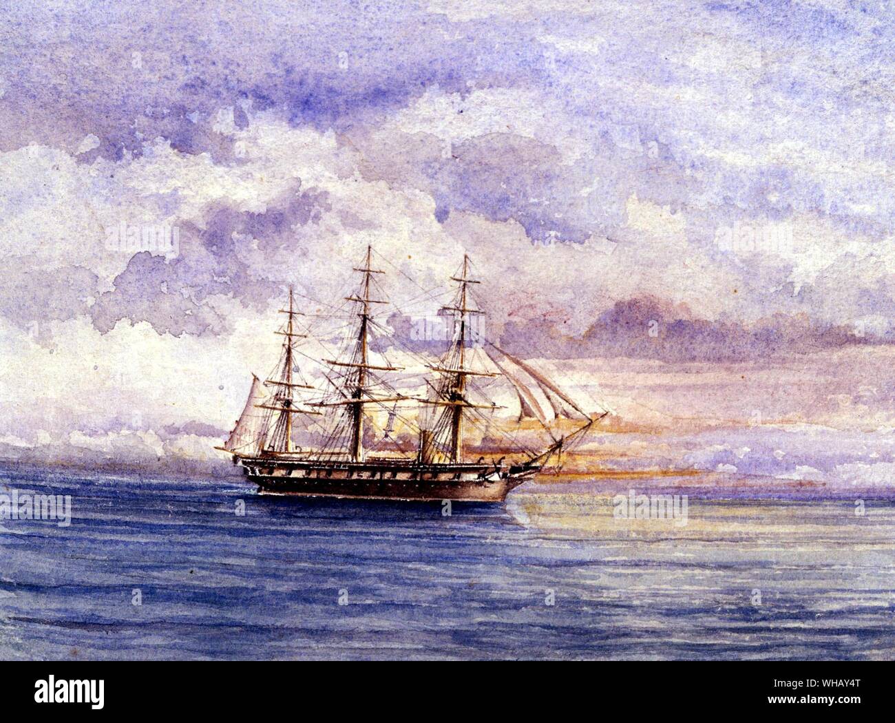 The Challenger at sea from R R A Richard's unpublished journal. The ...