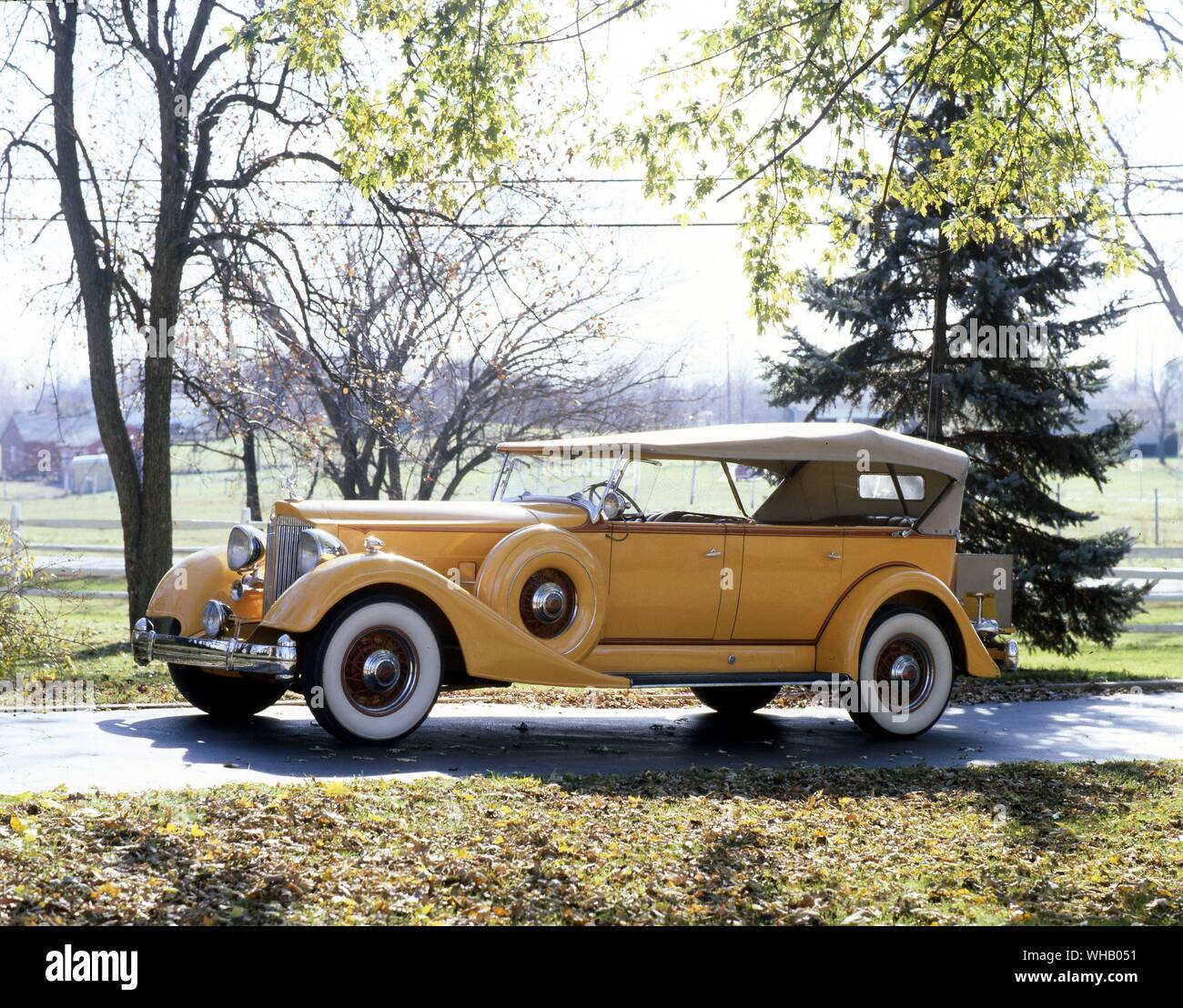 Transport Road 1934. Packard V 12 Touring Duesenberg J Engine Stock ...