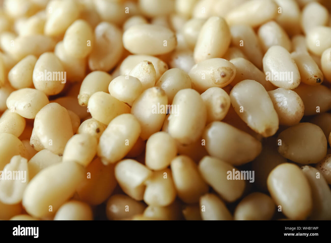 Background texture of shelled pine nuts. Cedar Stock Photo - Alamy