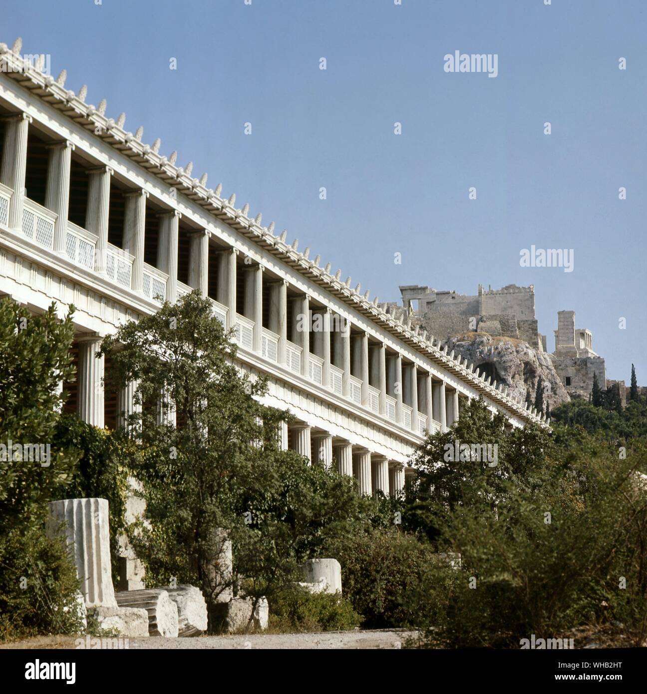Greece: Archaeology: Athens Stoa of Attalos II, part of the Agora Stock ...