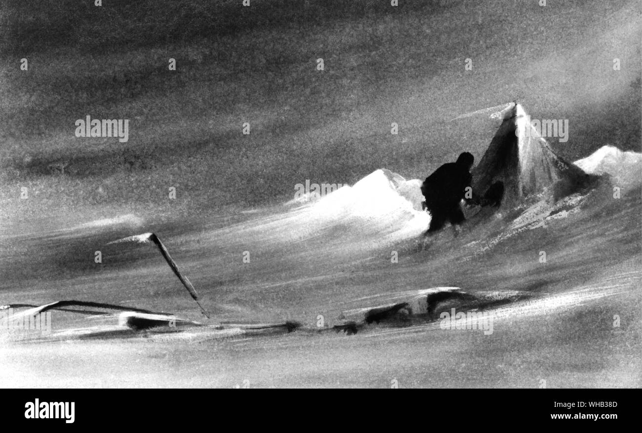 Sledging in the Antarctic 1903 by Edward Wilson Stock Photo - Alamy