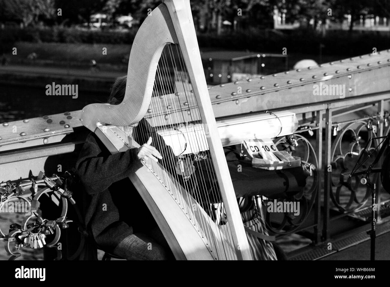 Harpist Black and White Stock Photos & Images - Alamy