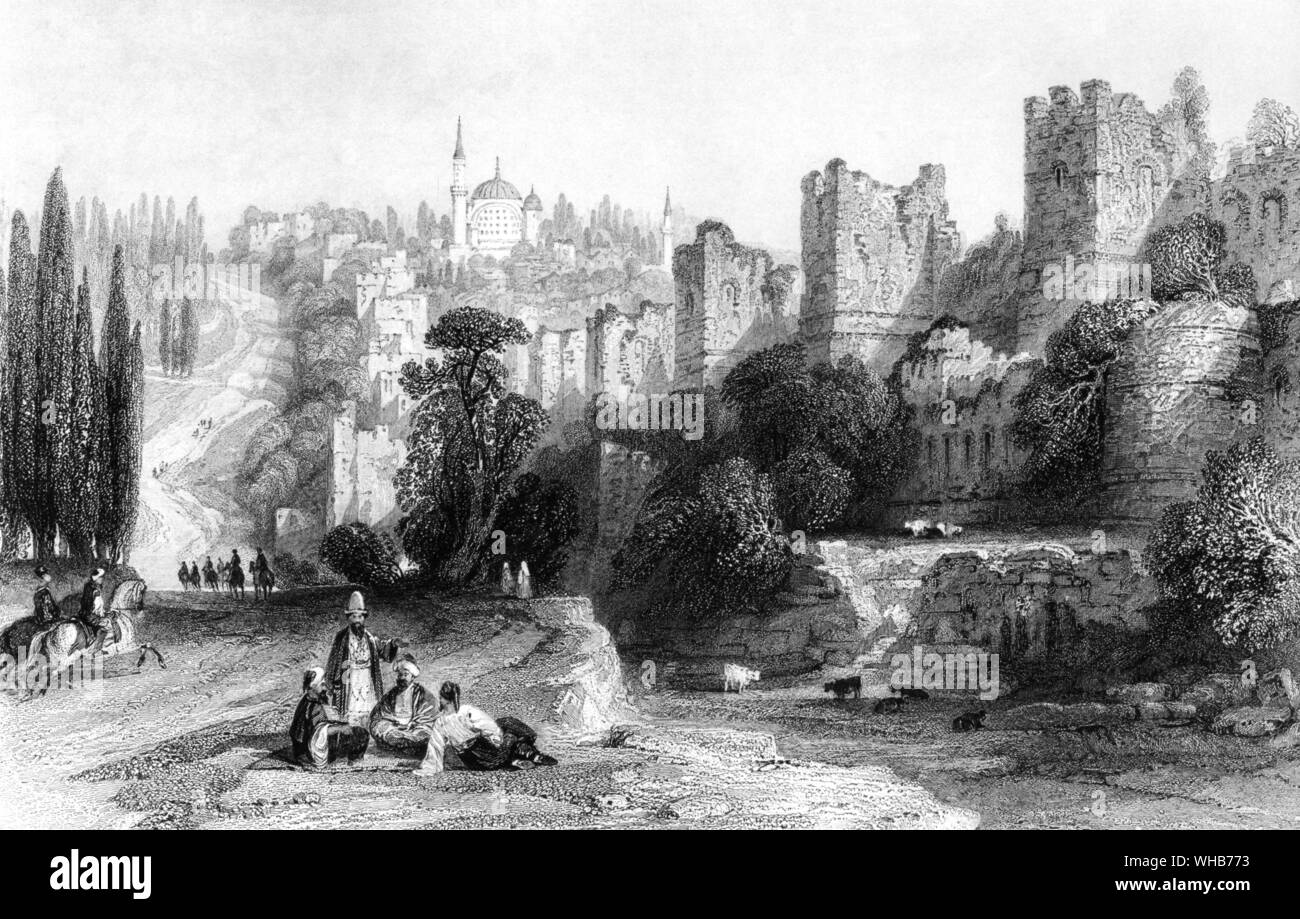 Walls Of Constantinople Drawing