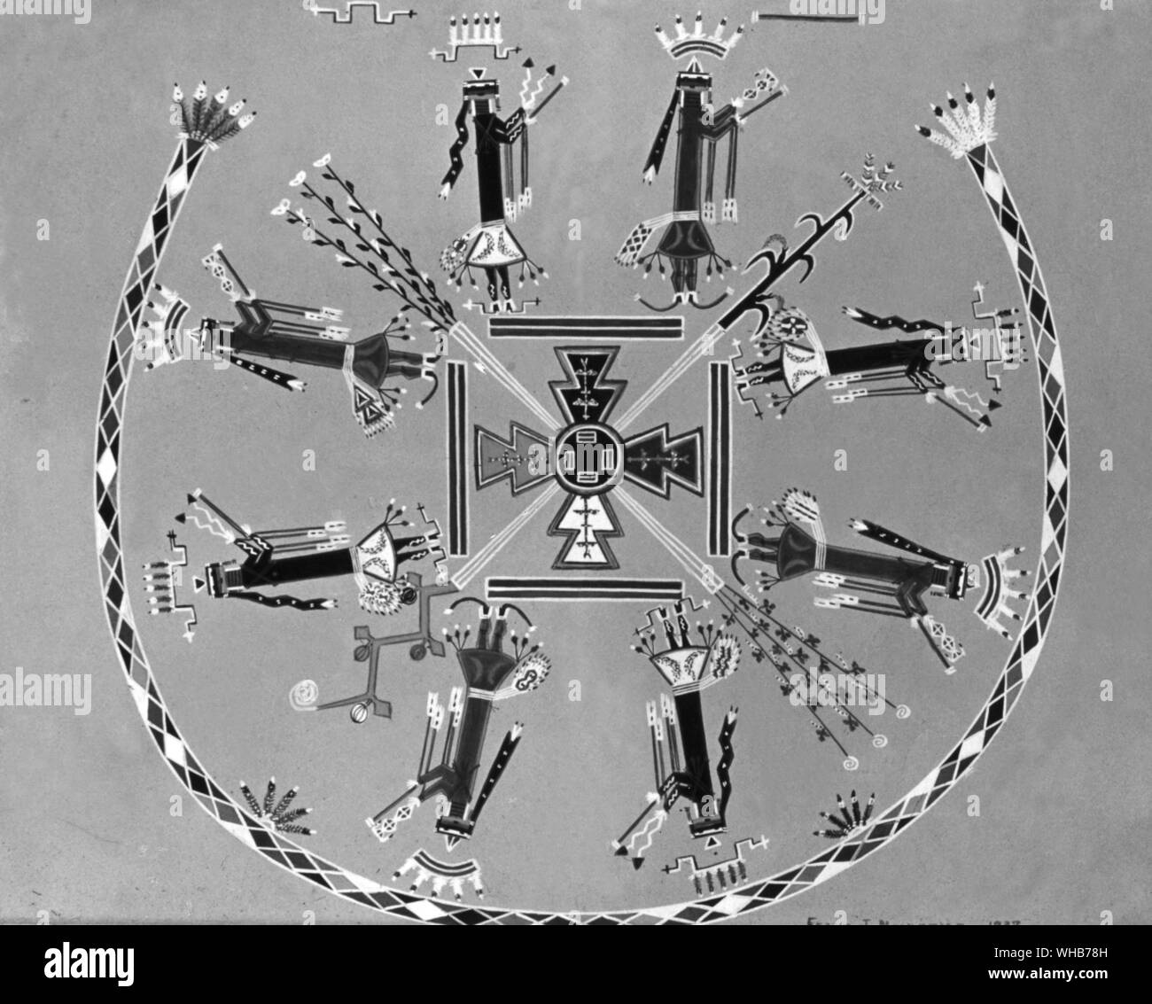 Sand Painting Navajo Fire Dance