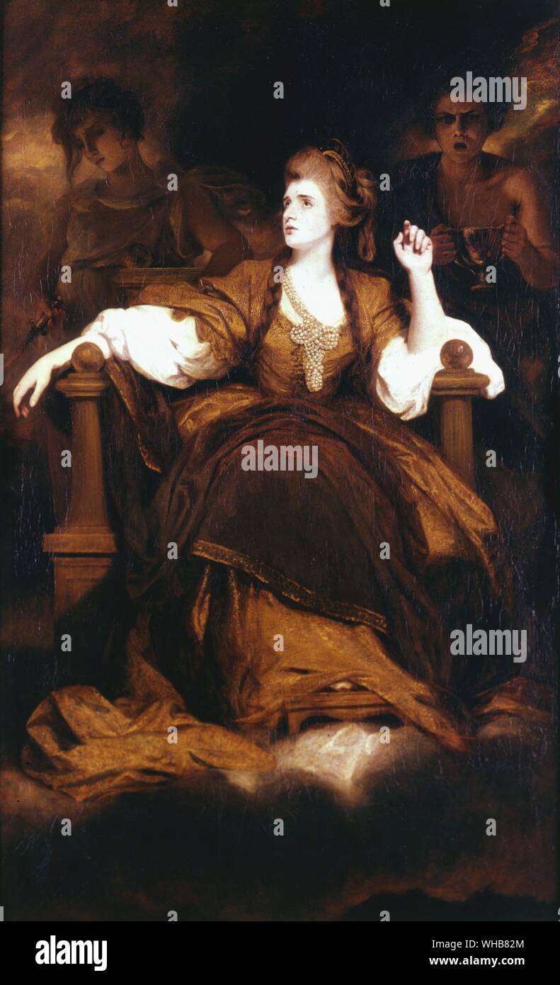 Mrs Siddons as The Tragic Muse : Portrait by Sir Joshua Reynolds Stock ...