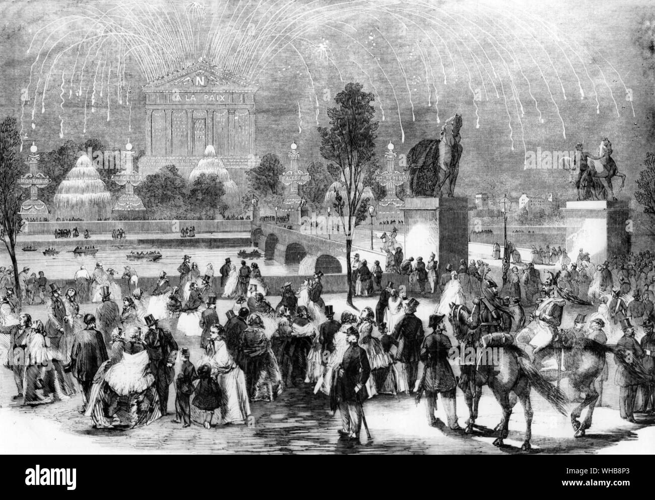 Daily Life - August 1859 - Feu d'artifice et illuminations au Trocadero ...