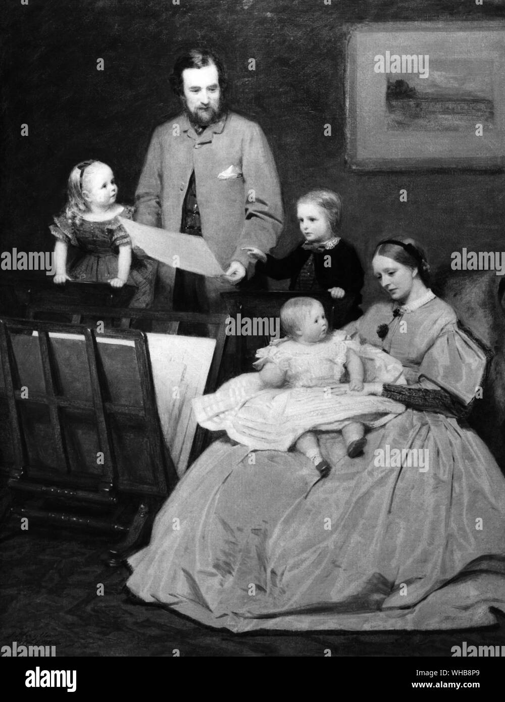 Daily Life - A Family Group, 1864. Painting by James Hayllar Oil on ...