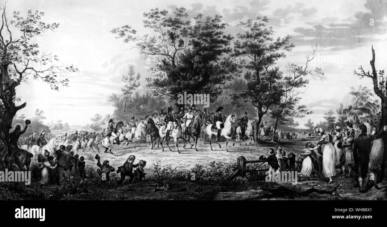 The Prince Regent, the Czar and the King of Prussia riding in Hyde Park ...