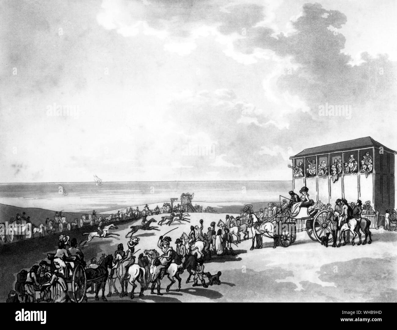Race Ground - drawn by Rowlandson , the race ground at Brighton 1790 ...