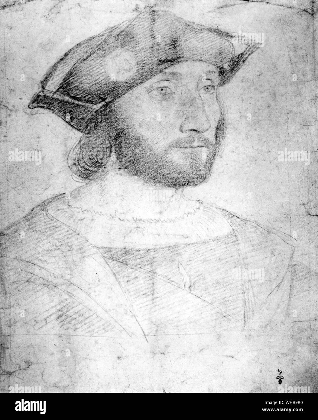 Guillaume Gouffier , Seigneur de Bonnivet 1482 - 1525 , drawing by Jean Clouet Stock Photo - Alamy