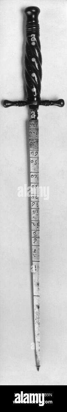 Poniard : Italian 17th Century , Gunner's Stiletto with blade graduated ...