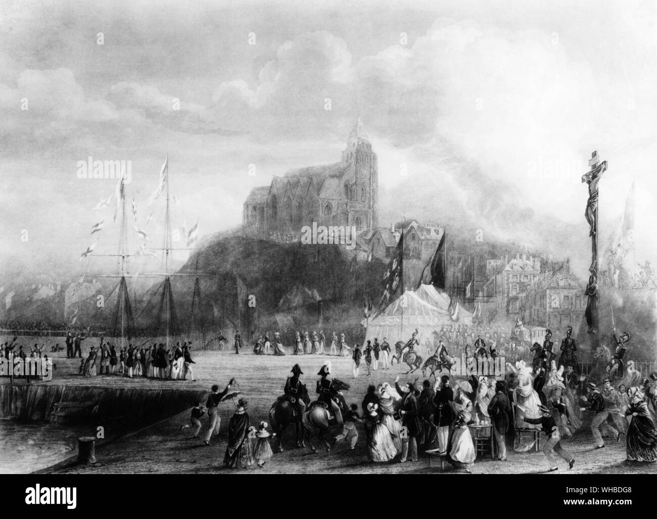 Reception for Queen Victoria at Treport 2 September 1843 -. In ...