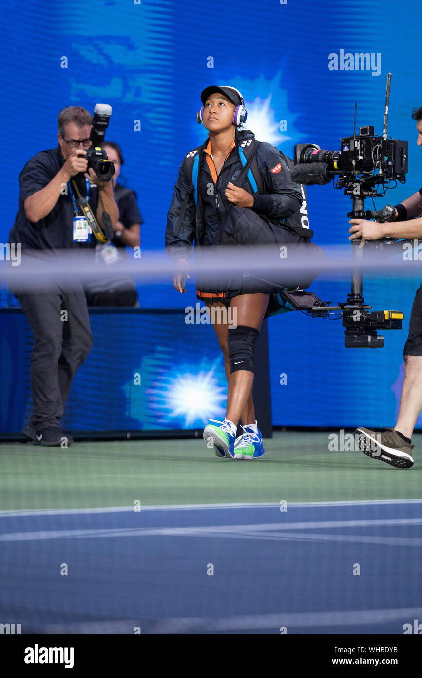 Naomi Osaka of Japan entering Arthur Ashe Stadium where she defeated ...